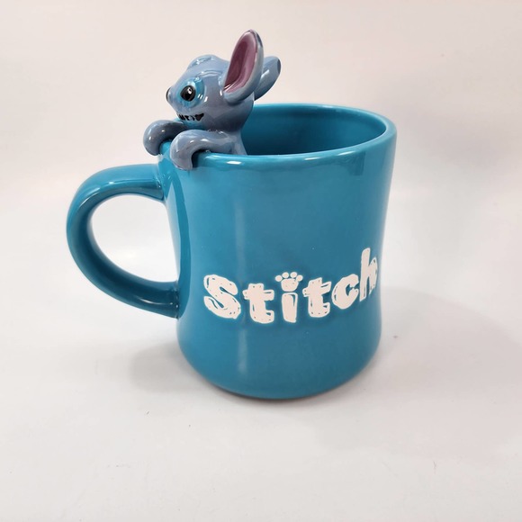 Zrike | Dining | Disney Lilo Stitch Blue Character Mug With Figure ...